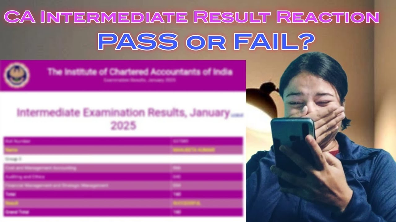 My Ca Intermediate Group 2 Result Reaction рџґ рџ љ Sucessful Or Unsuccessful