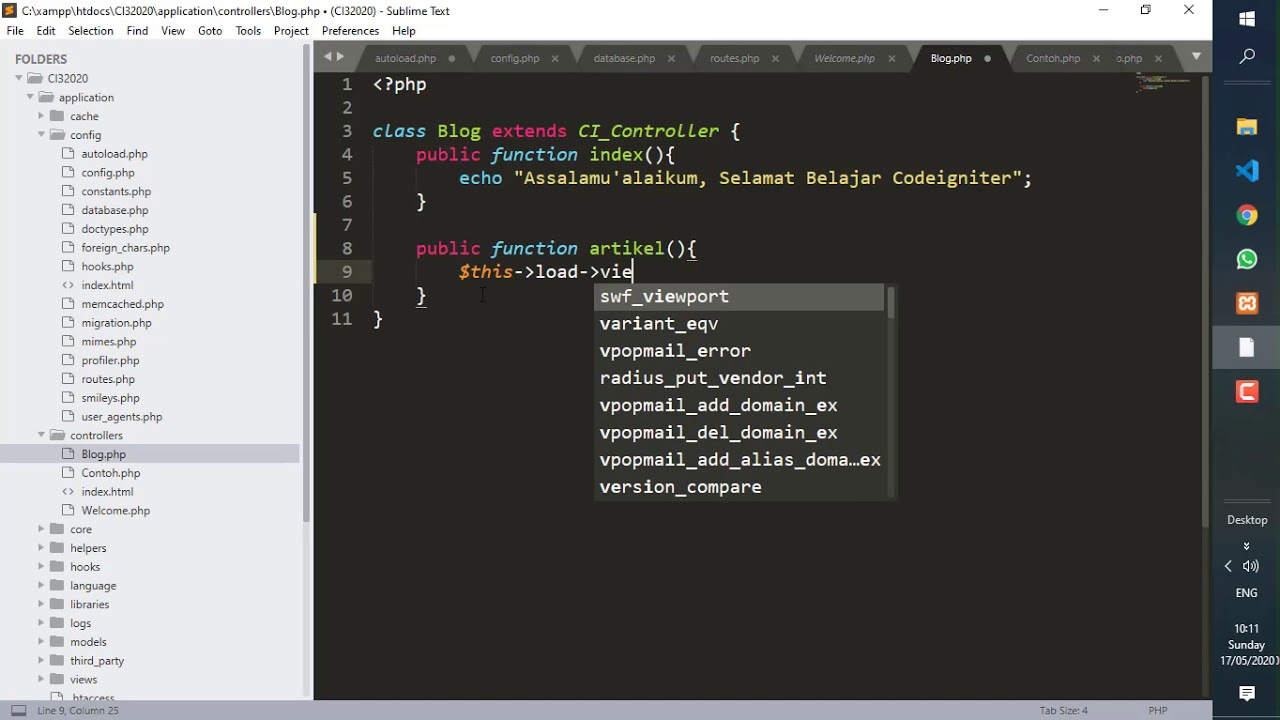 View Codeigniter Youtube
