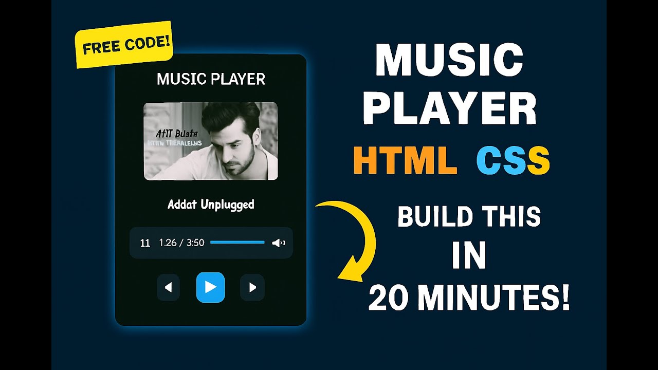 Create A Music Player With Html Css Javascript Free Source Code For