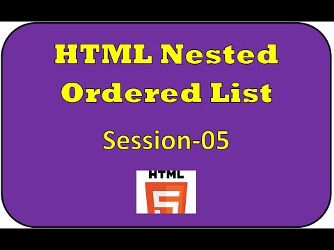 Html Nested Order List Youtube