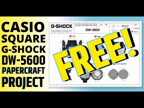 Free Casio G Shock Square Dw 5600 Papercraft Project Youtube