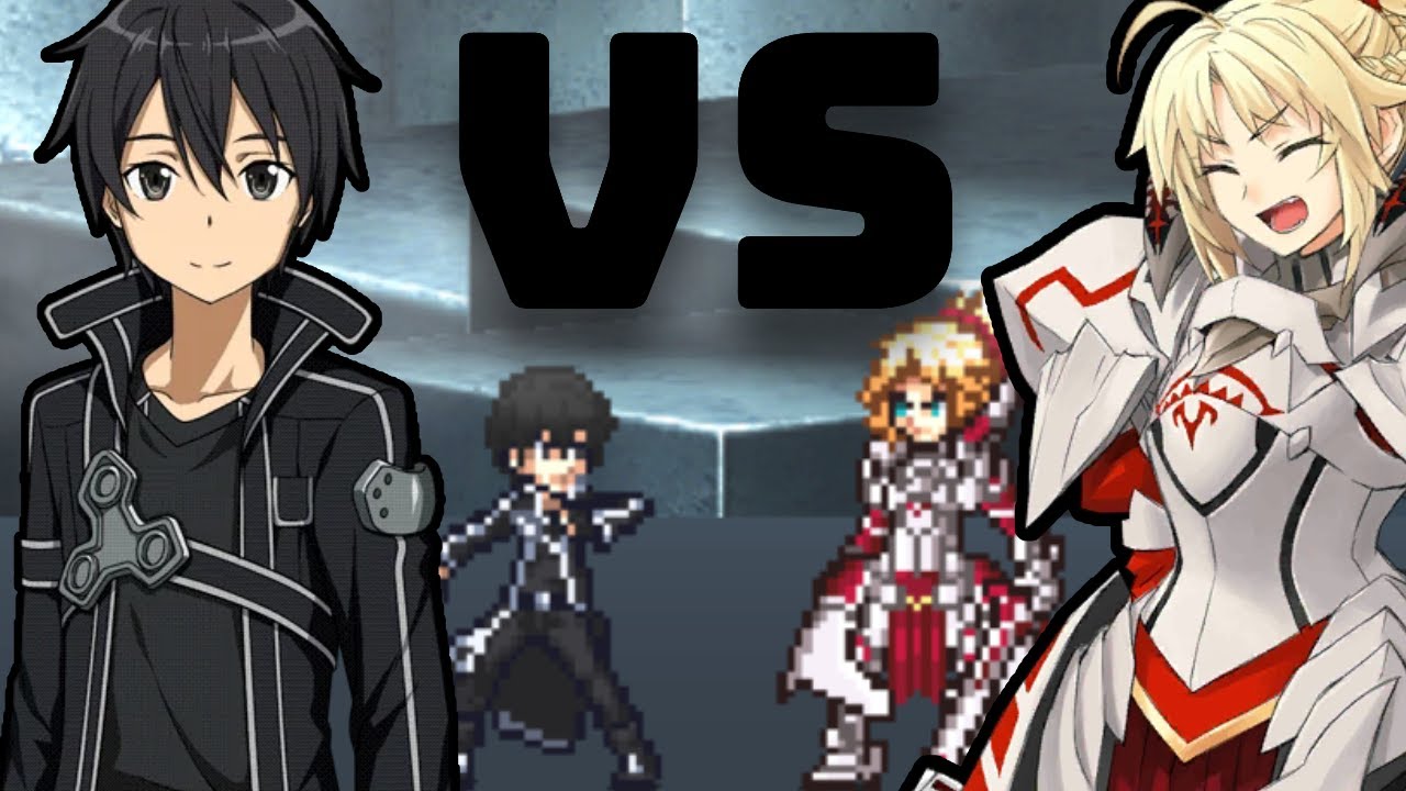 Kirito Vs Mordred Mugen Youtube