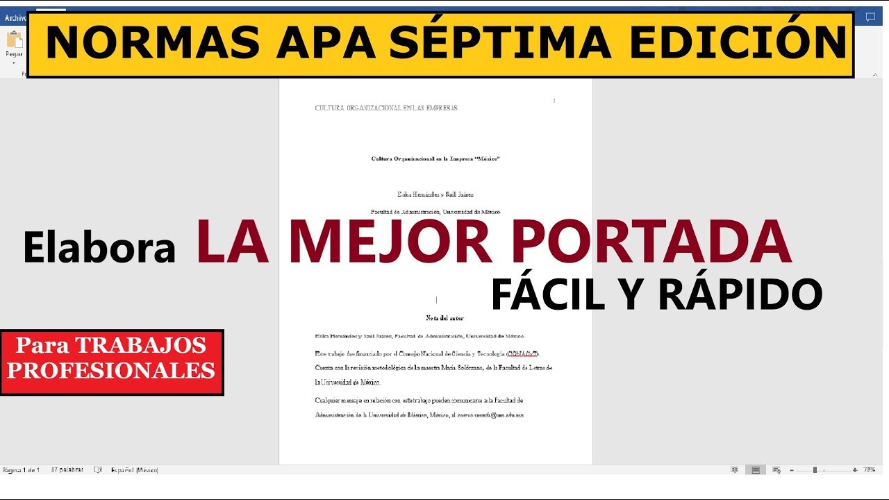 Plantilla De Portada Apa