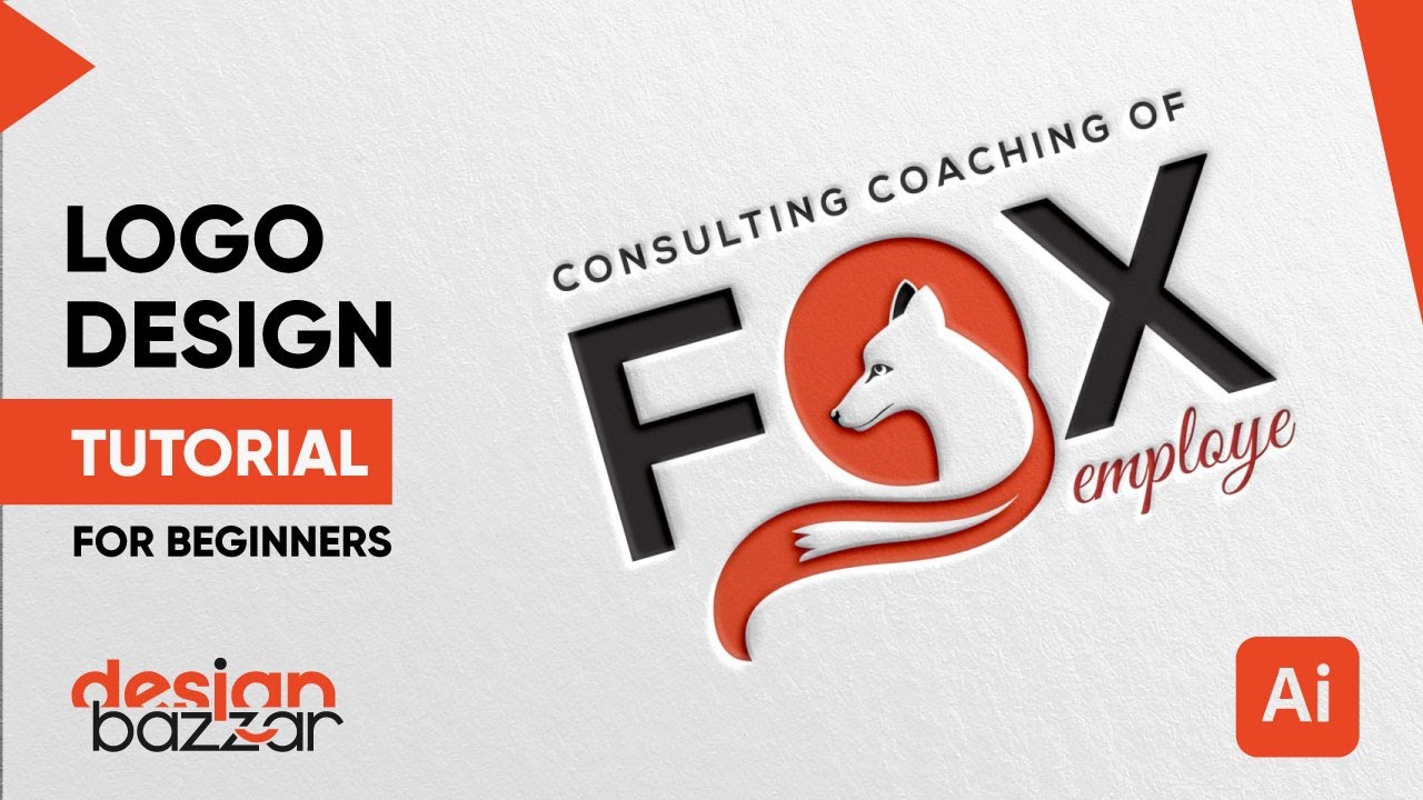 Fox Logo Design Illustrator Tutorial Design Bazzar Youtube