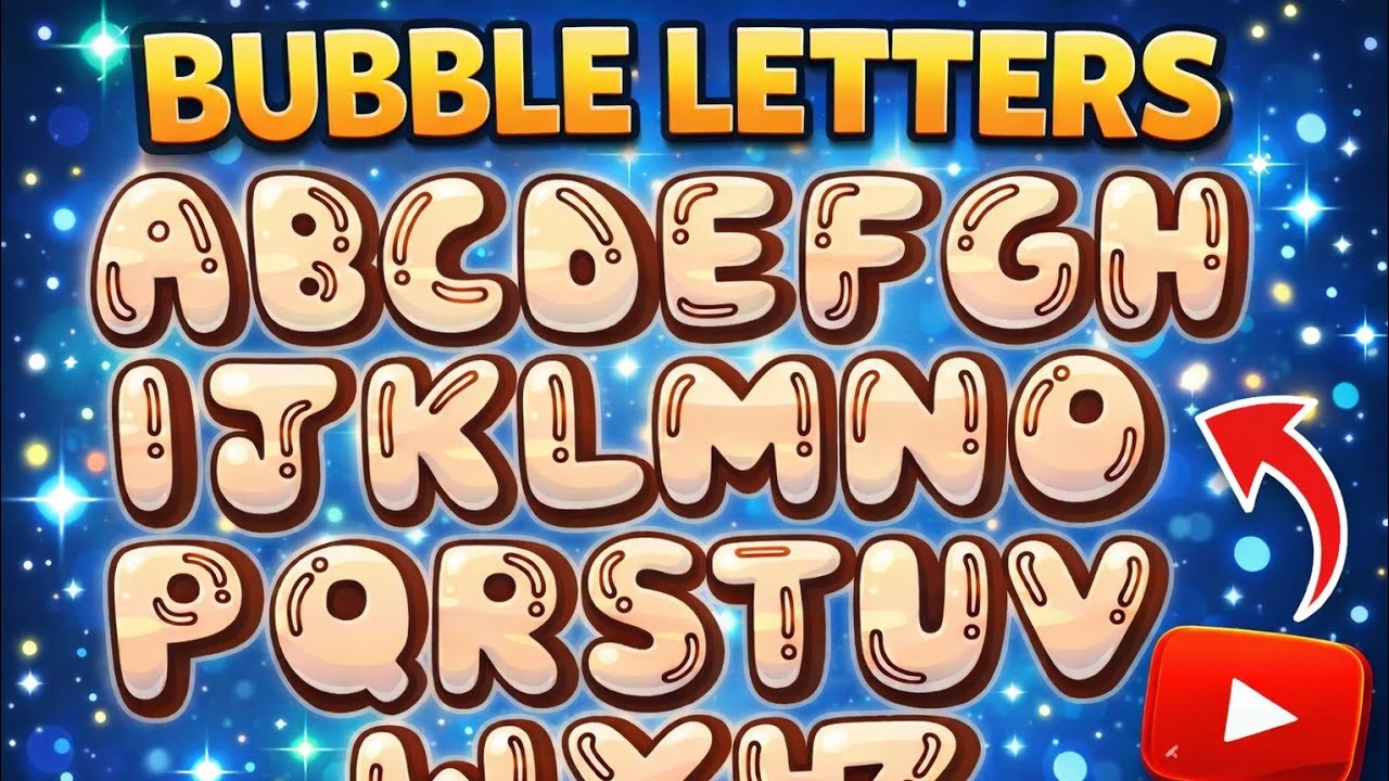 How To Draw Bubble Letters With Shadows