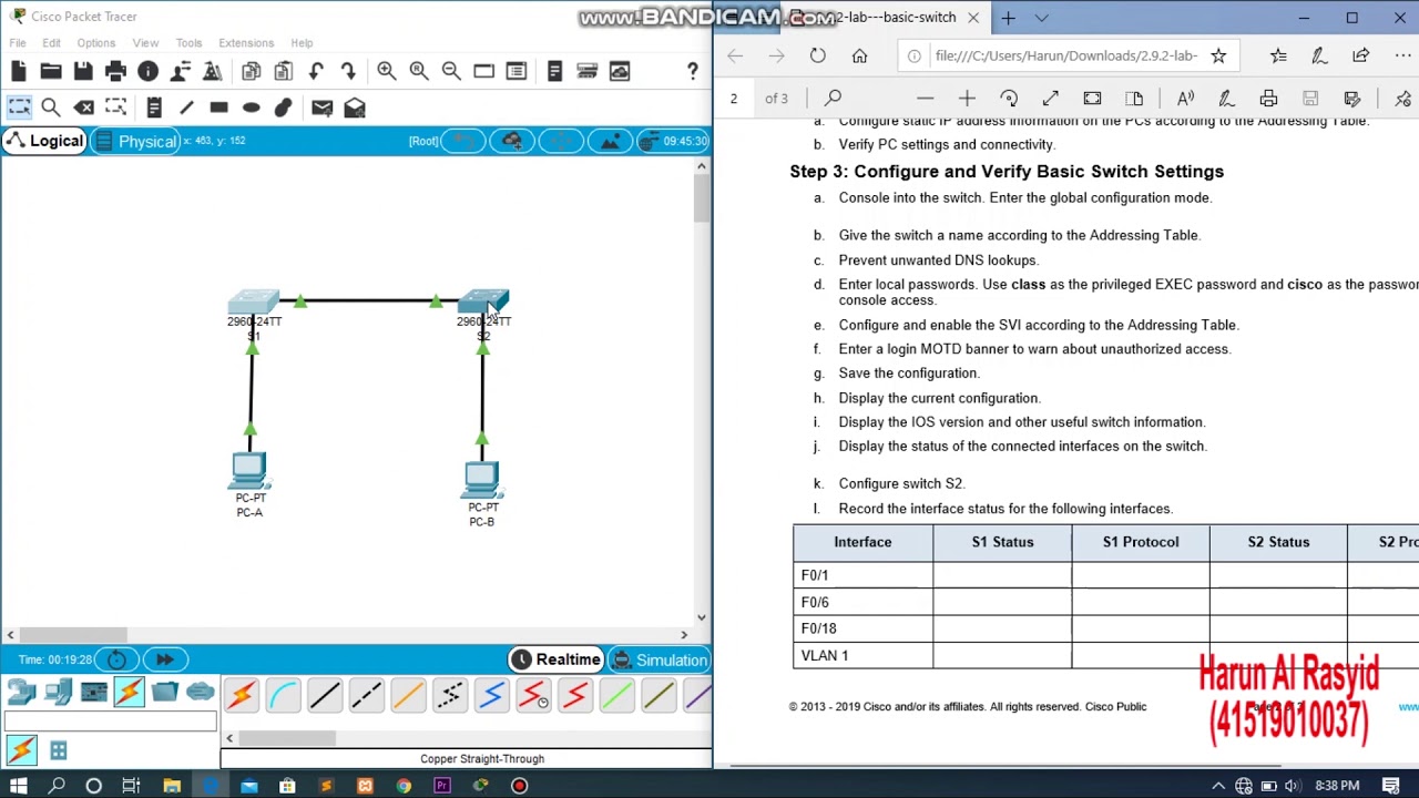 2 9 2 Lab Basic Switch And End Device Configuration Mikekruwdavenport