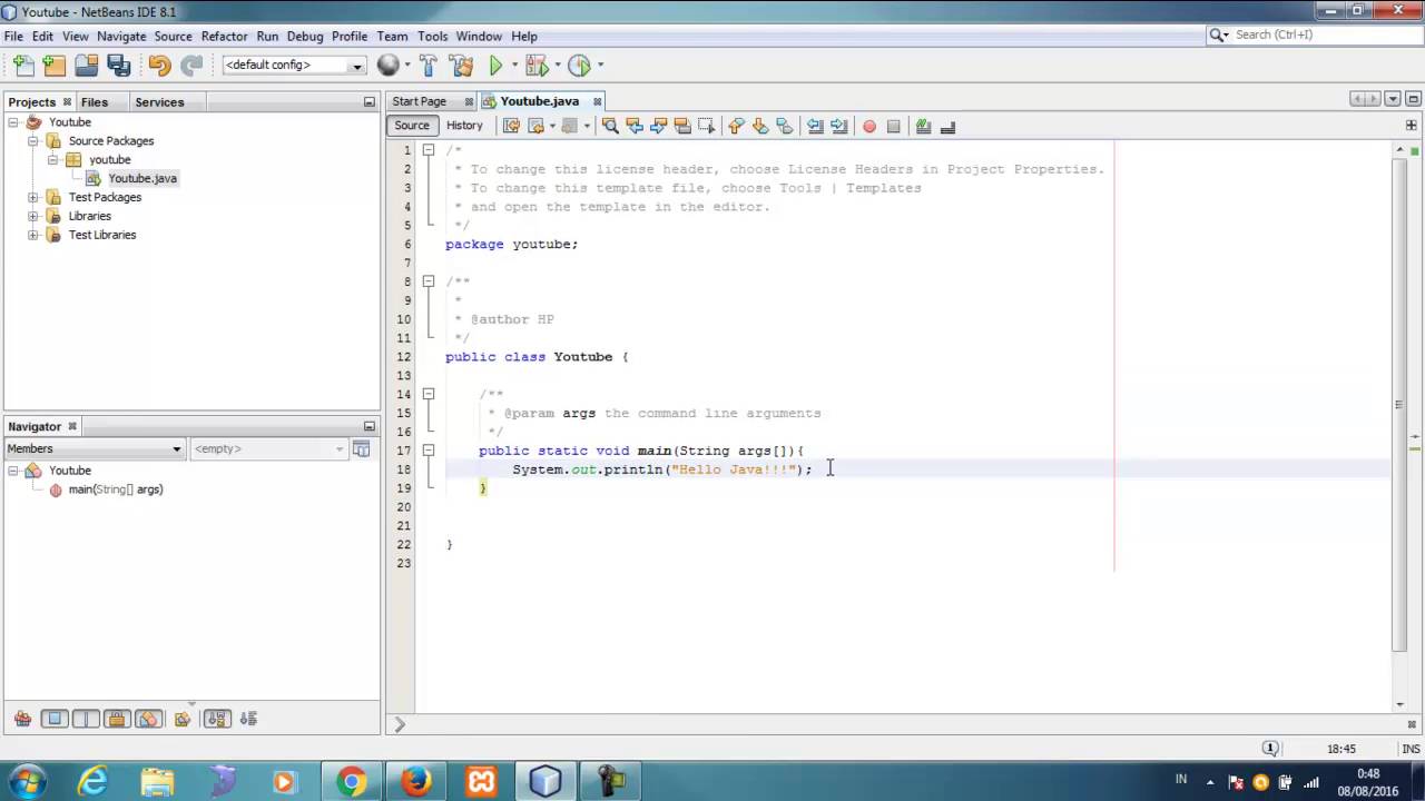 Tutorial Java Untuk Pemula Bahasa Indonesia 4 Hello Java Youtube