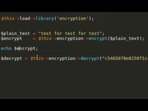 Codeigniter Tutorial How To Encrypt Decrypt A Plain Text Using