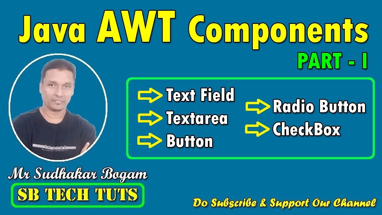 Awt Components In Java Part 1 Awt Java Programming Youtube