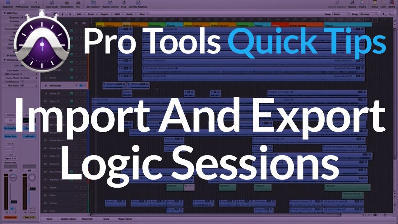 Pro Tools Quick Tips Import And Export Logic Sessions Transfer