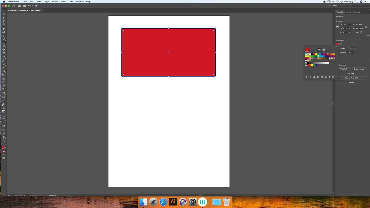 Adobe Illustrator Tutorial 18 Rectangle Tool Youtube