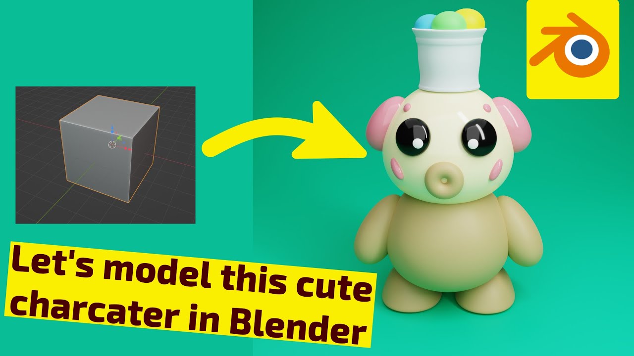 Let S Model A Cute Character In Blender Beginner Tutorial Youtube
