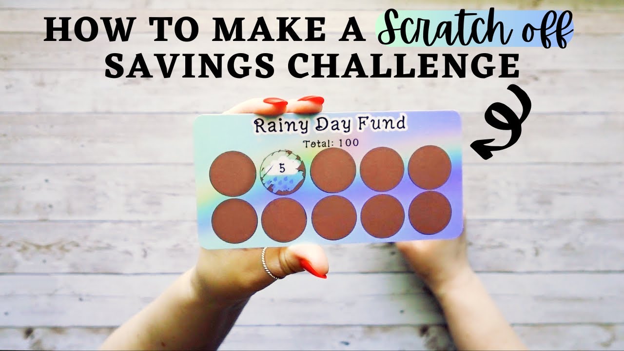Diy Scratch Off Savings Challenge Tutorial Youtube