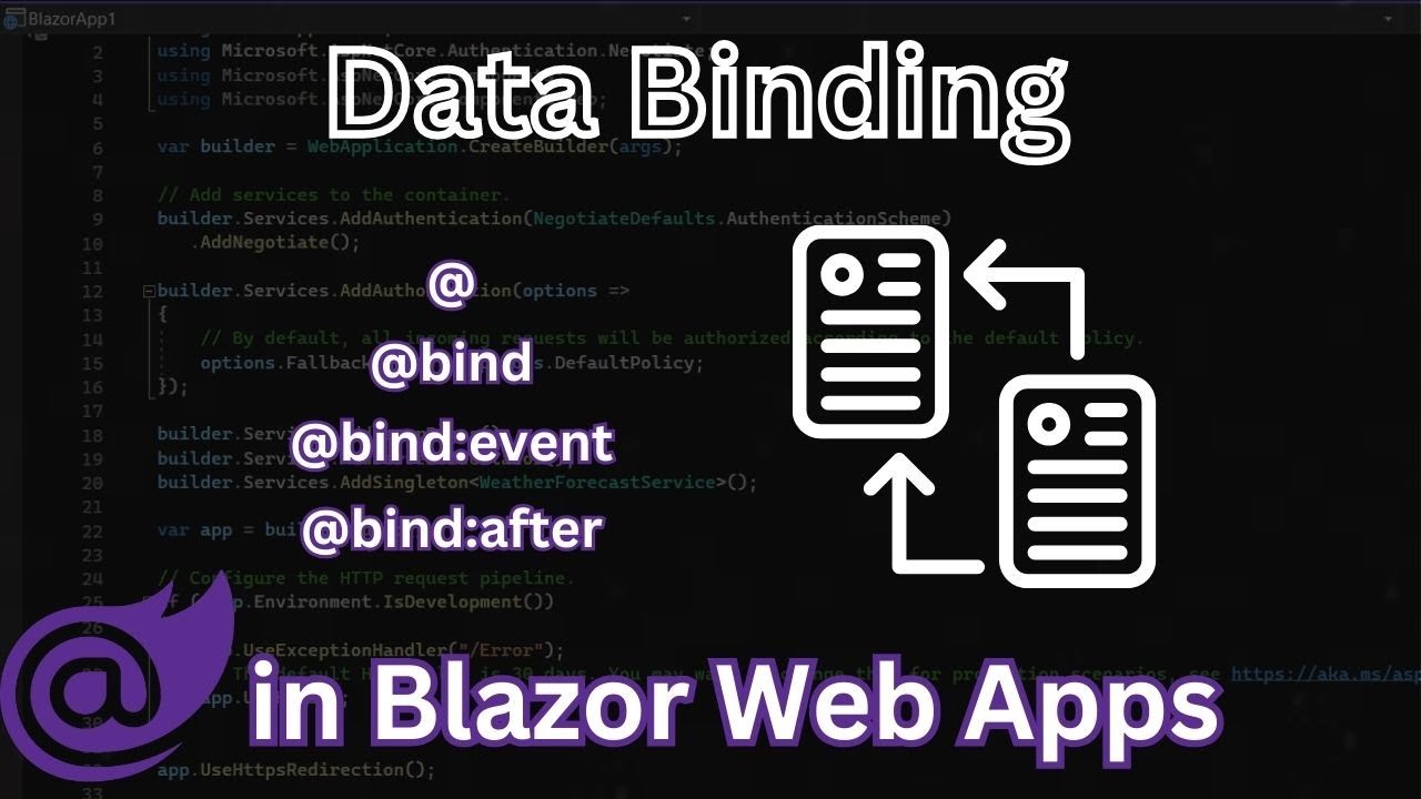 Data Binding In Blazor Web Apps Blazor Tutorial Youtube