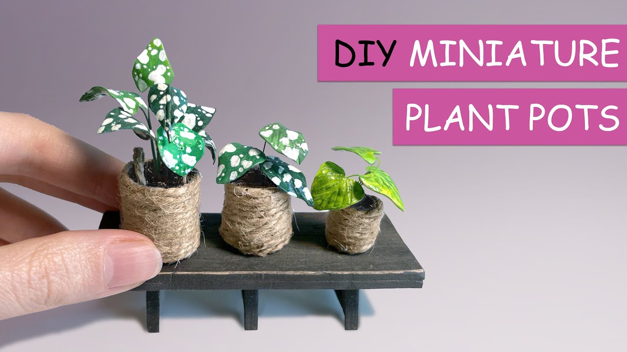 Miniature Pots For Mini Plants 2 Diy Miniature Flowerpots Tutorial
