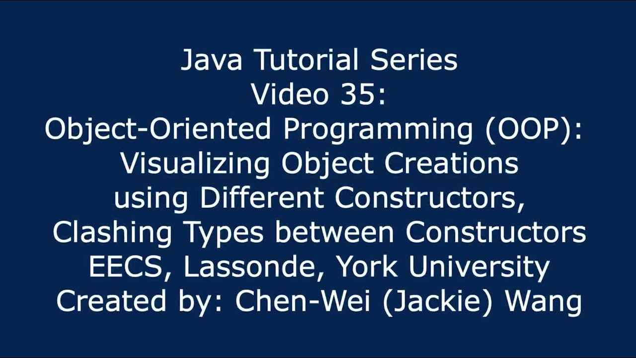 Eecs1021 Java Tutorial 35 Youtube