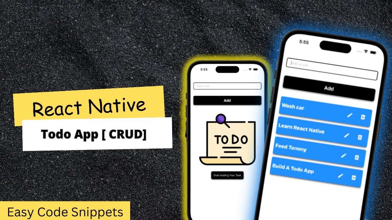 How To Make Todo List App With React Native React Native Tutorial For