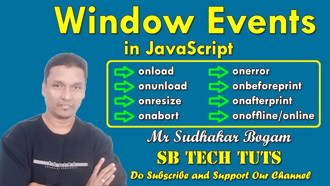 Window Events In Javascript Document Events Javascript Class 48