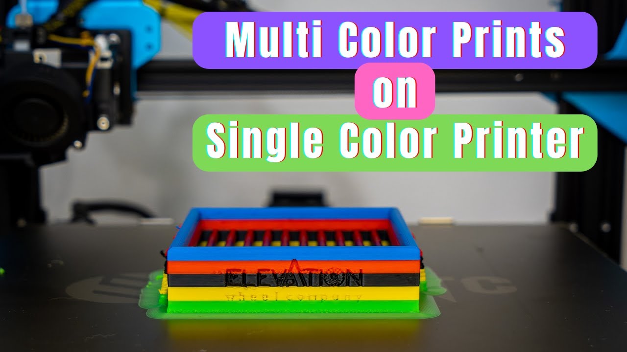 How To 3d Print With Multiple Colors On A Single Color Printer Youtube