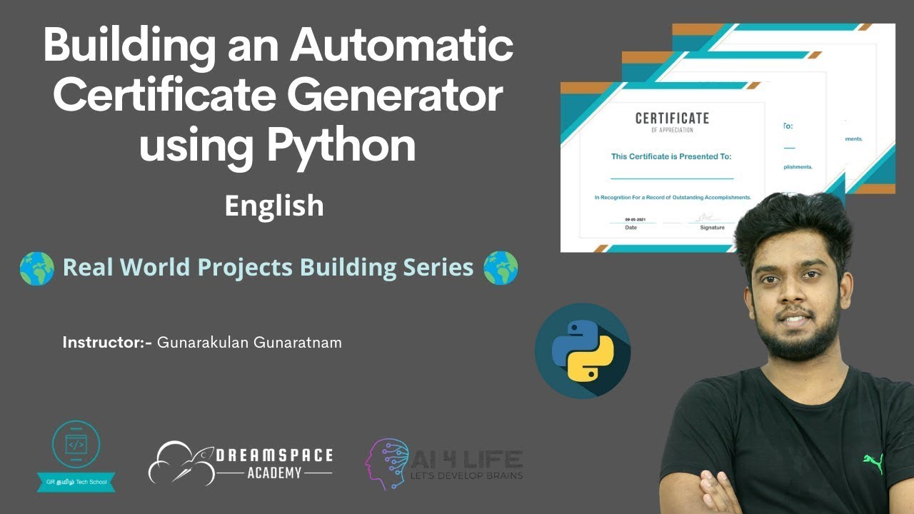 Building An Automatic Certificate Generator Using Python English