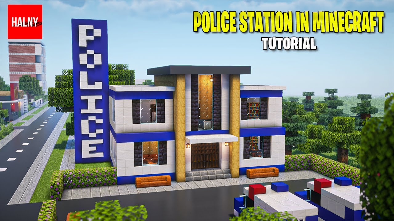 Police Station In Minecraft Tutorial Youtube