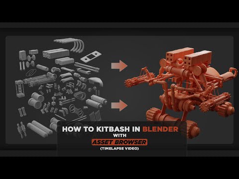 How To Kitbash In Blender With Asset Browser Time Lapse Video Youtube