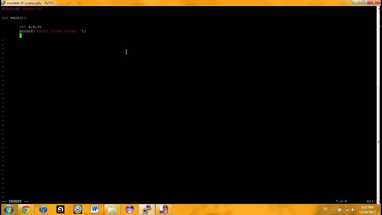 Putty Ssh Intro Basic C Programs Youtube