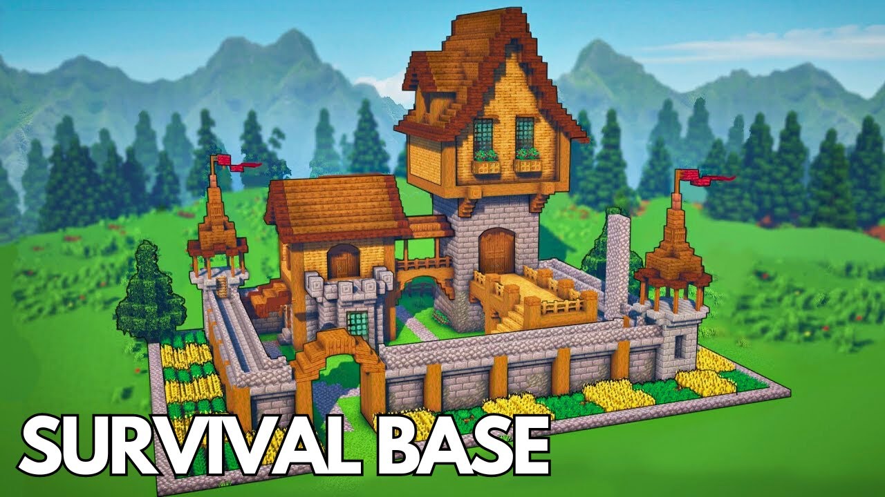 Minecraft How To Build A Survival Base Tutorial Youtube