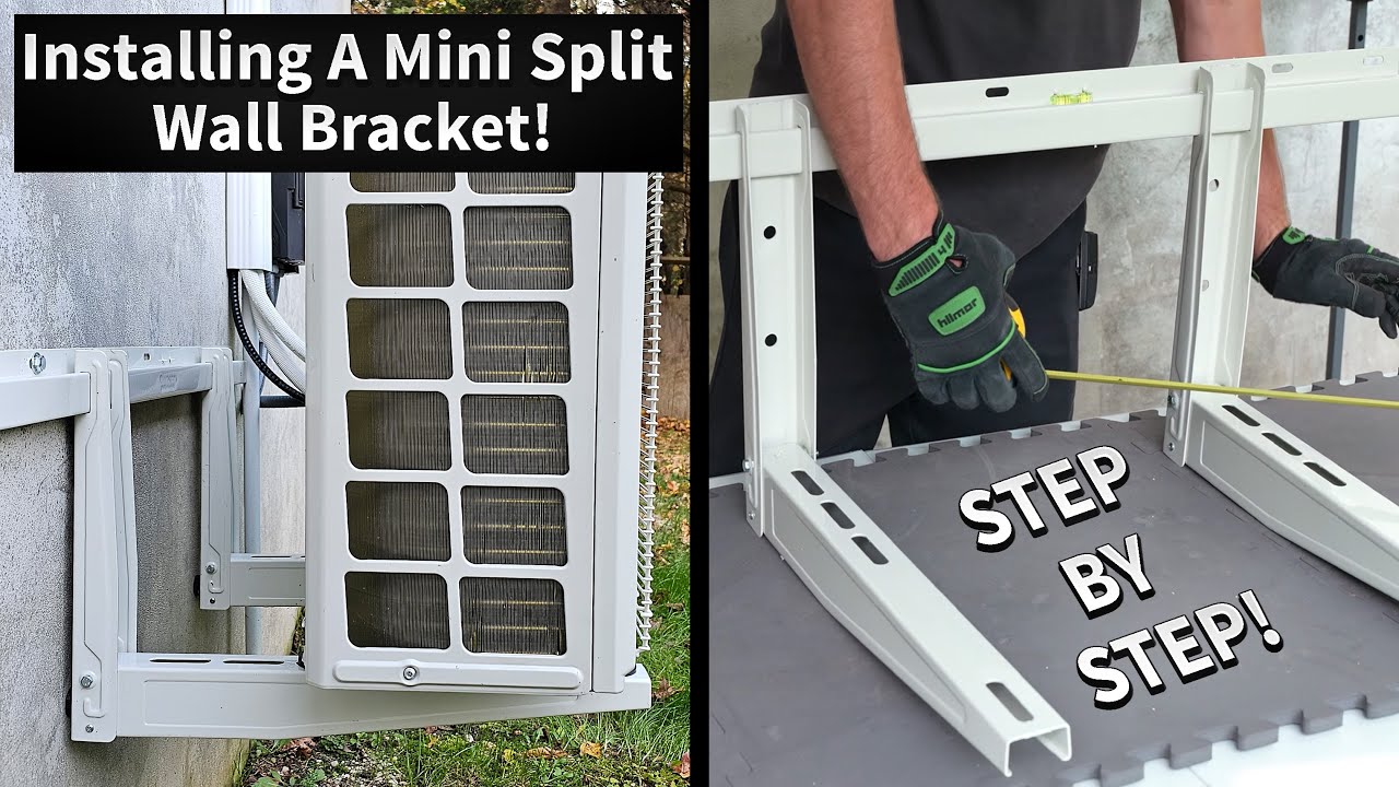 Installing A Mini Split Wall Bracket And Mounting The Unit Youtube