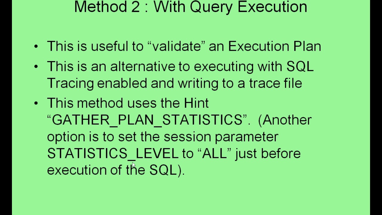 Explain Plan In Oracle Sql Developer Rekaomni