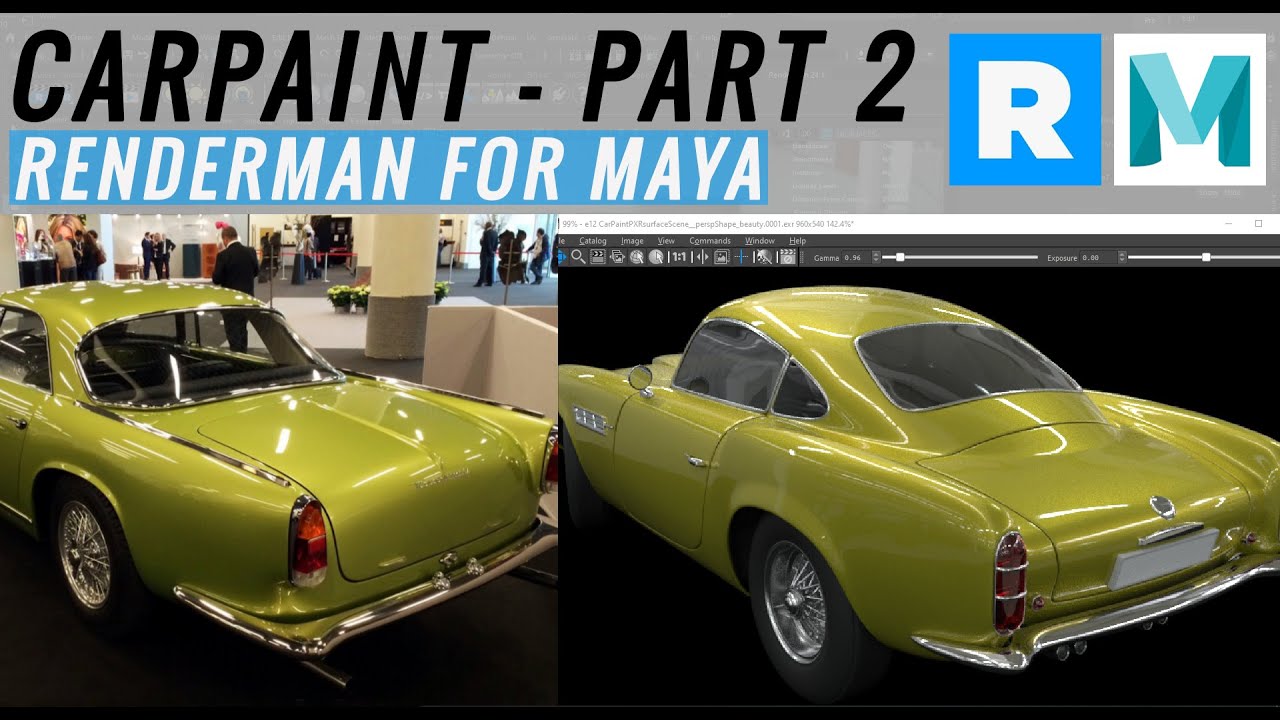 Carpaint Material Lama Renderman For Maya Part2 Youtube