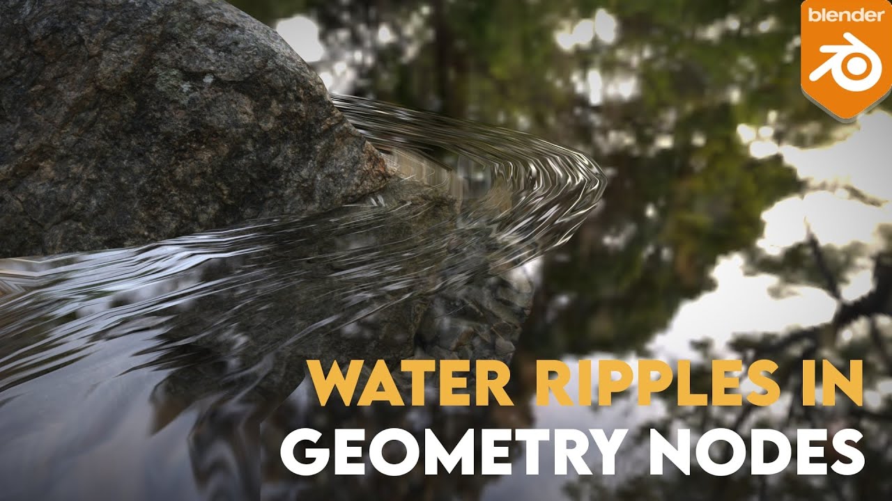Tutorial Water Ripples With Geometry Nodes In Blender 3 6 Youtube