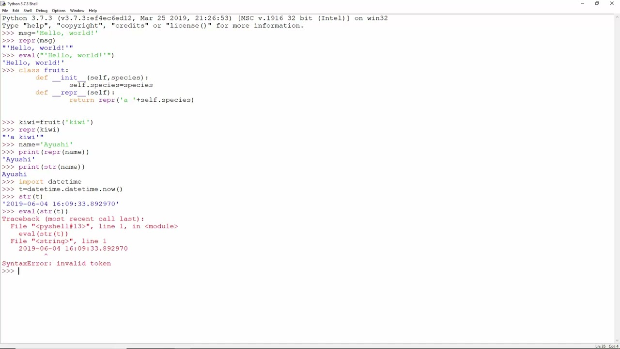 Python Repr Function Practical Youtube