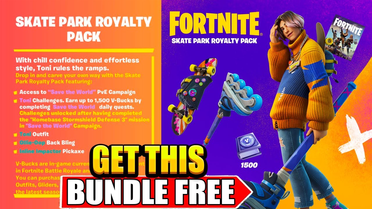 Free Bundle For Everyone In Fortnite How To Get Skate Park Royalty