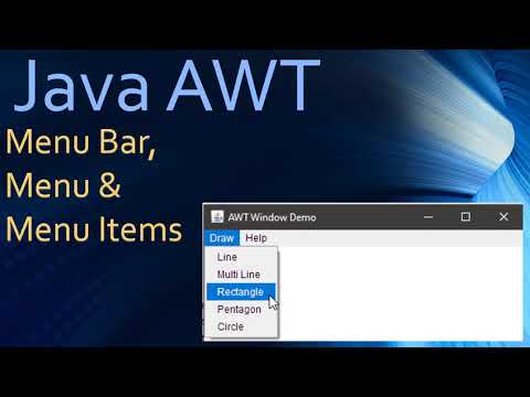 29 Java Awt Creating Menu Bar Menu And Menuitems Youtube