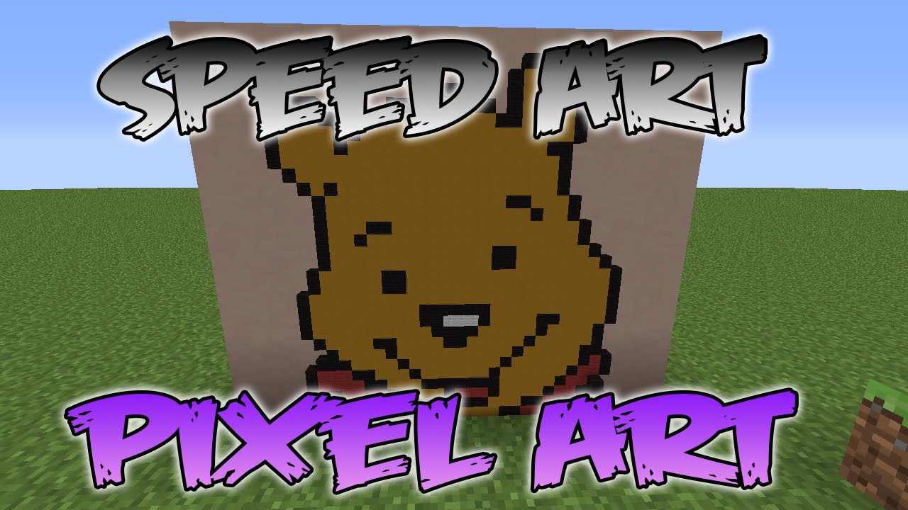 Speed Pixel Art Winnie The Pooh Minecraft Little Blocks Youtube