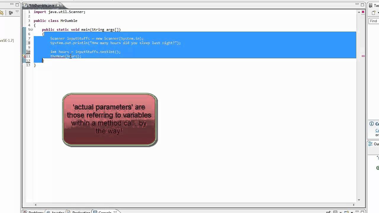Java Tutorial 24 Methods And Passing Parameters Youtube