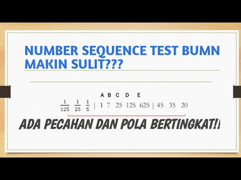 Ternyata Soal Tkd Bumn Number Sequence Makin Sulitрџ ђ Ini Tips