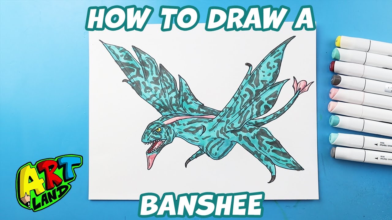 How To Draw A Banshee From Avatar 2 Youtube