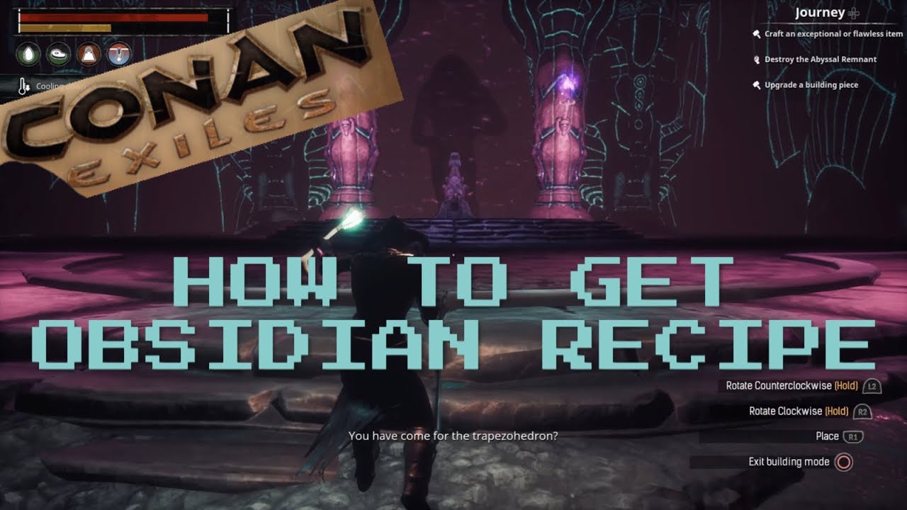 Easy Way To Get Obsidian Tools Weapon Recipe Without Jumping Shortcut