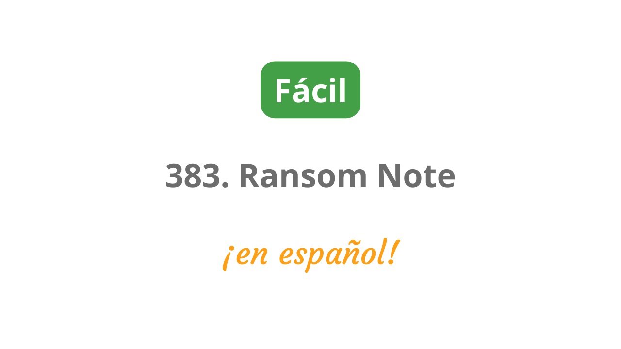 383 Ransom Note Javascript Youtube