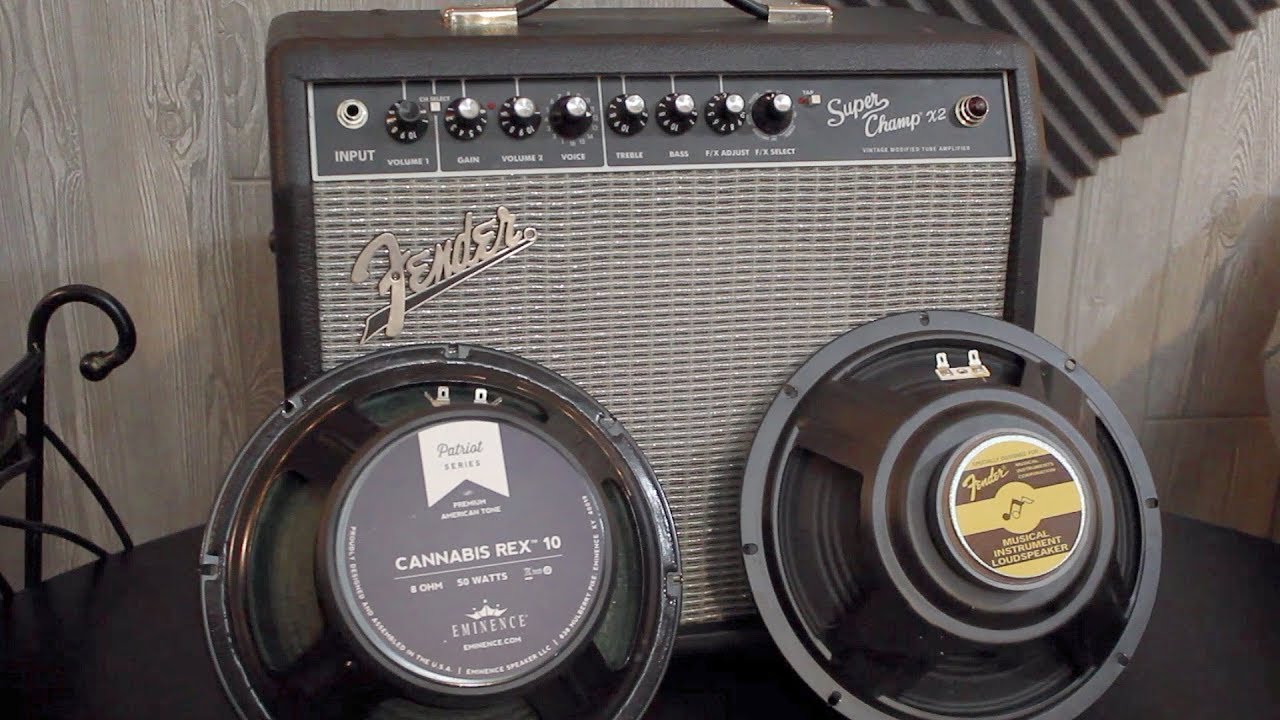 Fender Super Champ X2 Speaker Shootout Eminence C Rex 10 Vs Stock