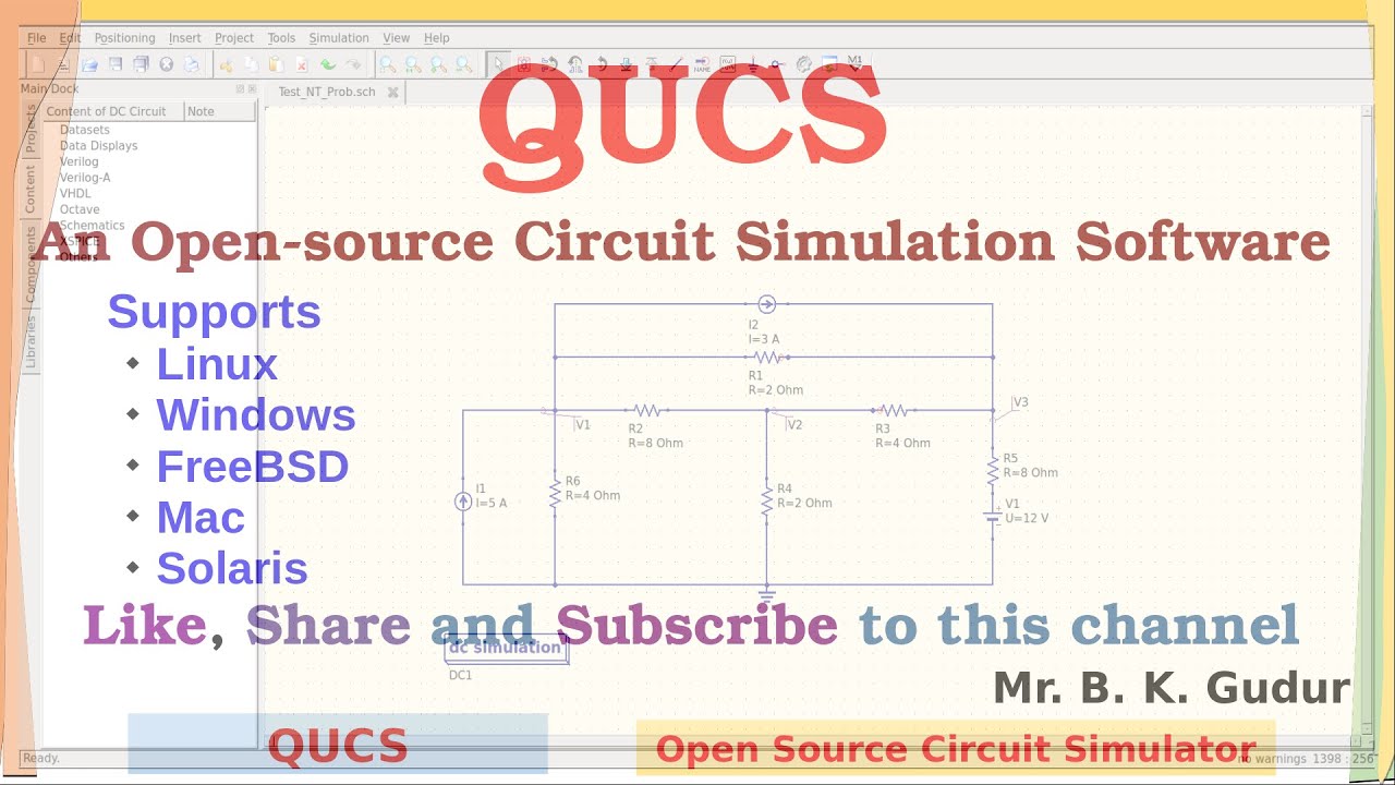 Introduction To Qucs A Circuit Simulation Software Youtube