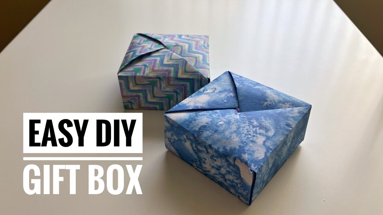 Easy Origami Gift Box Origami Box With Lid Easy Foldable Creations