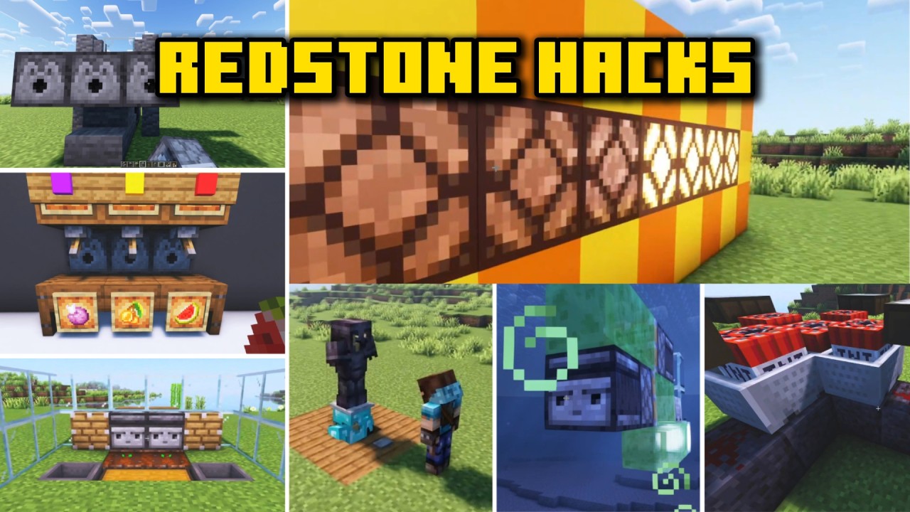 10 New Redstone Build Hacks Minecraft Youtube