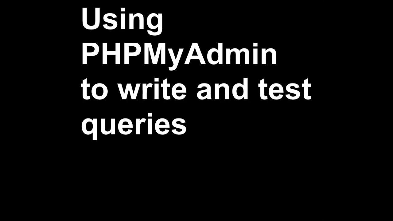 Phpmyadmin Use Youtube