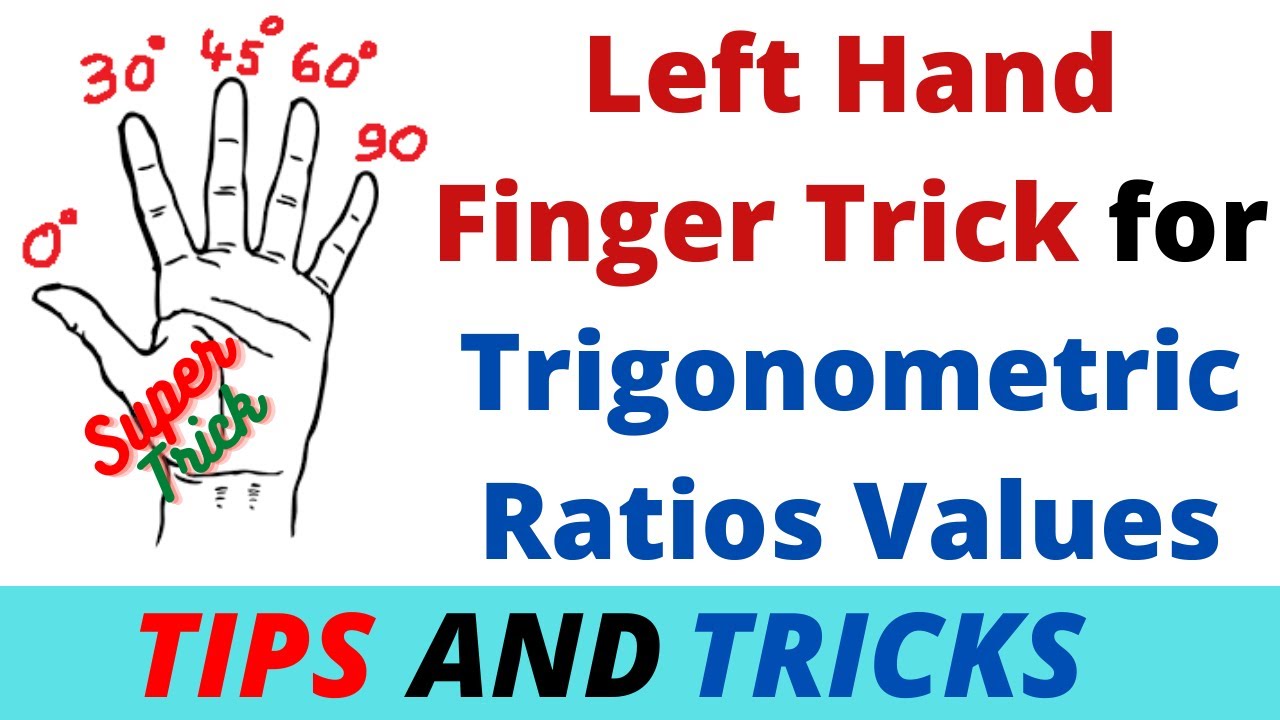 Left Hand Finger Trick For Trigonometric Ratios Mathematics Tips And