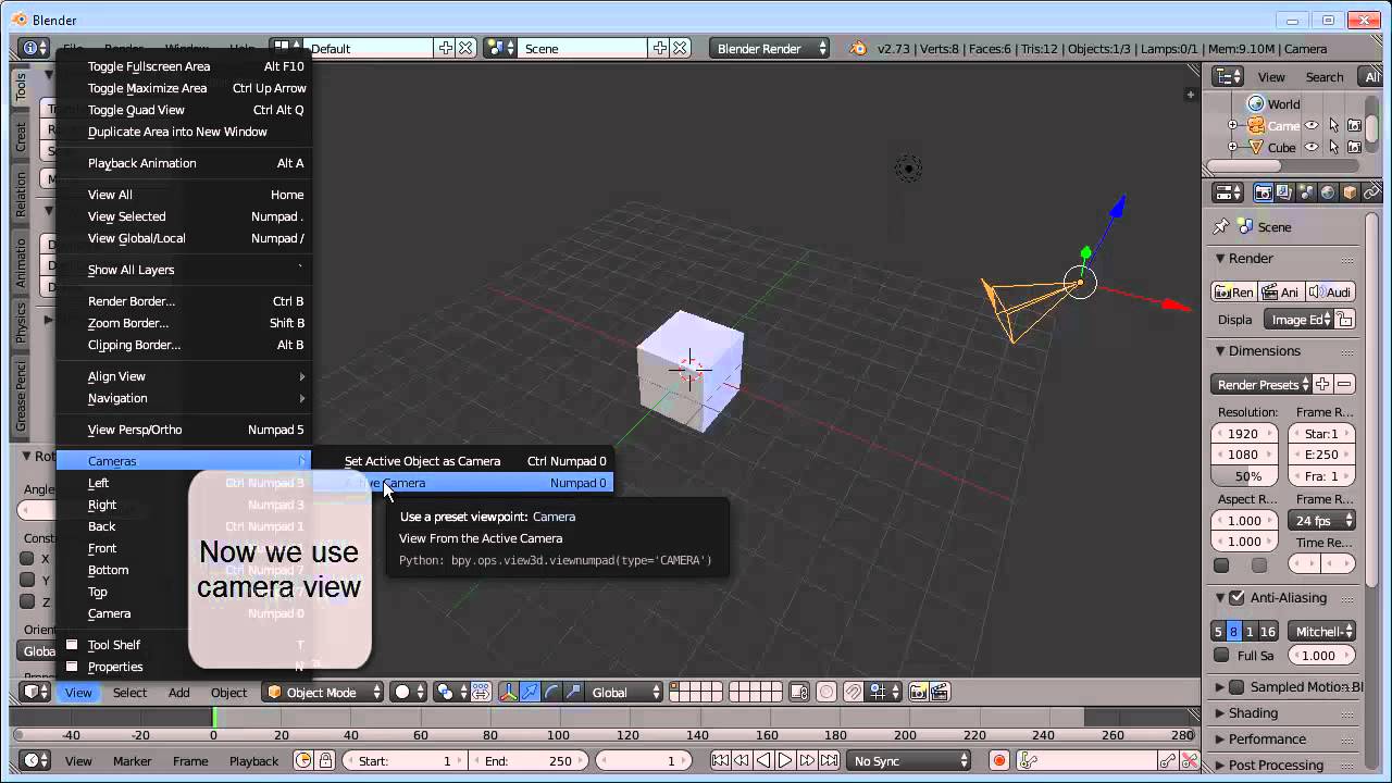 Blender How To Move Camera Youtube