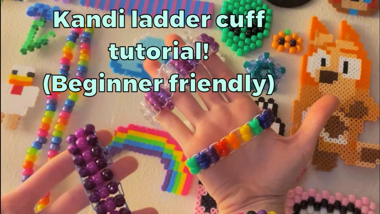 Kandi Ladder Cuff Tutorial Beginner Friendly Youtube
