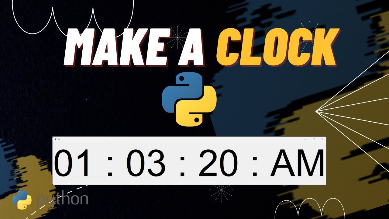 Make Digital Clock Using Python Python Project Youtube